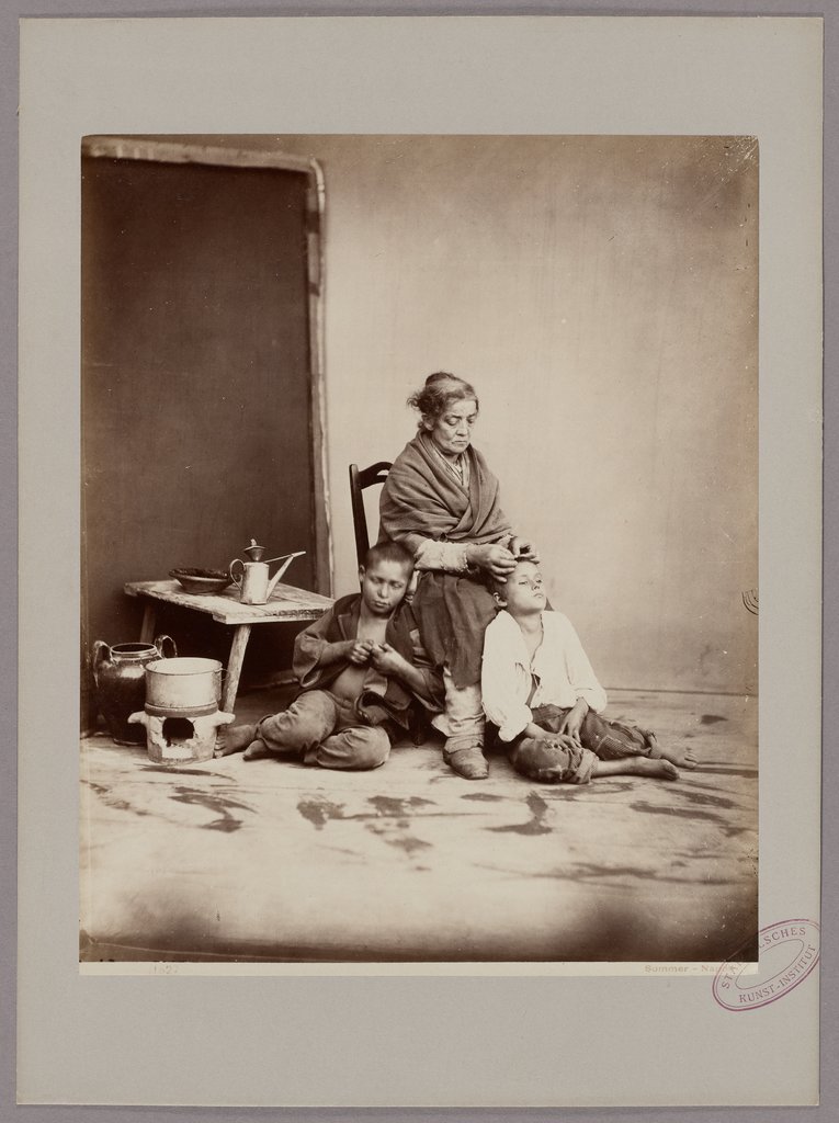 Naples: A Delousing Scene Re-Enacted in the Studio - Digital Collection