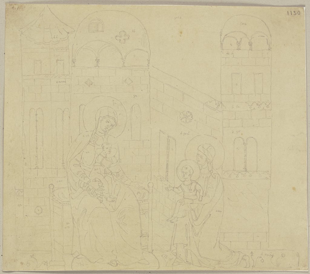 Maria, das Jesuskind und den Johannesknaben unterrichtend - Digital ...