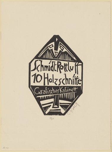 Schmidt-Rottluff, 10 Holzschnitte, Grafisches Kabinett (Titel ...
