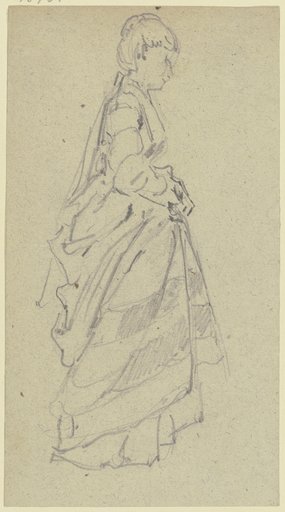 Stehende Frau, ihr Gewand raffend - Digitale Sammlung