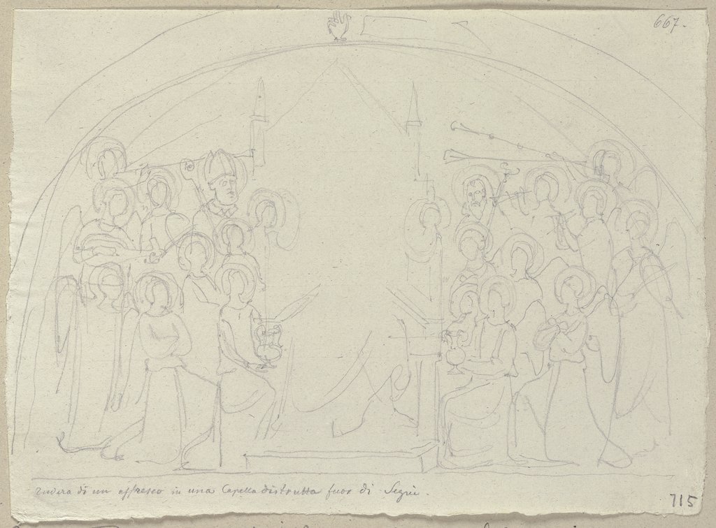 Nach einer Tafel hinter dem Hauptaltar der Kathedradel von Città della Pieve - Digitale Sammlung