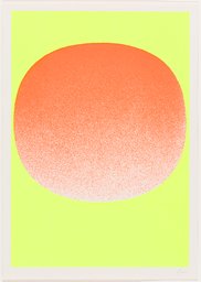 Variation Runde Farbe V / orange auf gelb - Digitale Sammlung