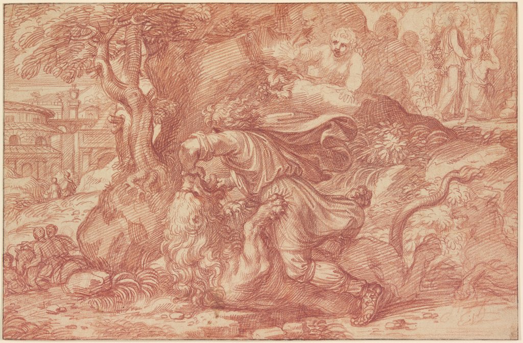 Samson tears the lion apart - Digital Collection