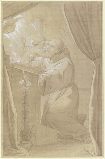 Der Heilige Antonius von Padua, dem das Jesuskind im Gebet erscheint - Digital Collection
