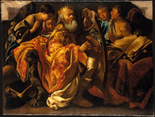 David Playing the Harp in front of Saul - Digital Collection