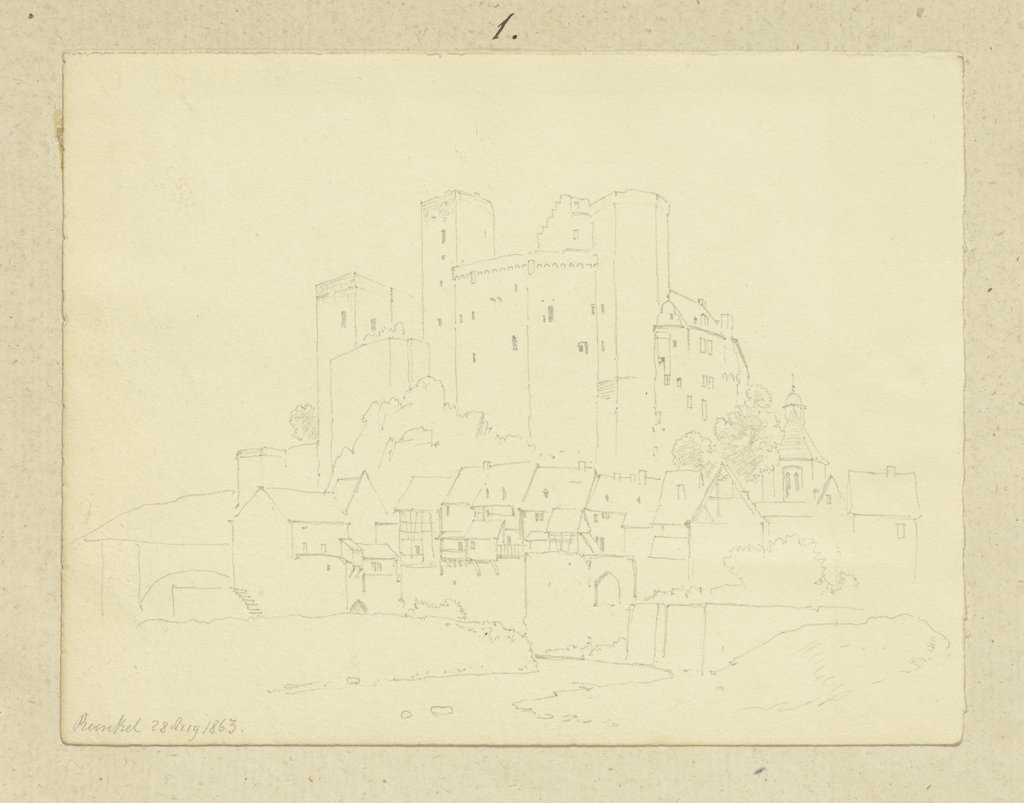 Runkel with Runkel castle - Digital Collection