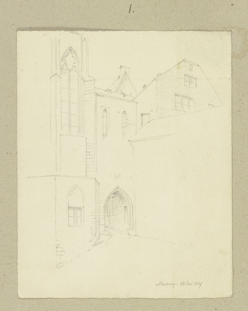 Tor zum inneren Hof des Marburger Schlosses - Digitale Sammlung