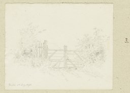 Ein Gatter beim Jagdschloss Platte - Digitale Sammlung