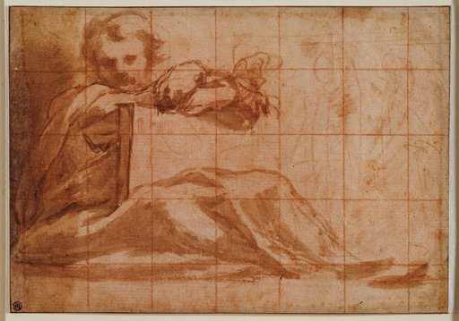 Sitzender Prophet (Jesaja?) nach rechts - Digitale Sammlung