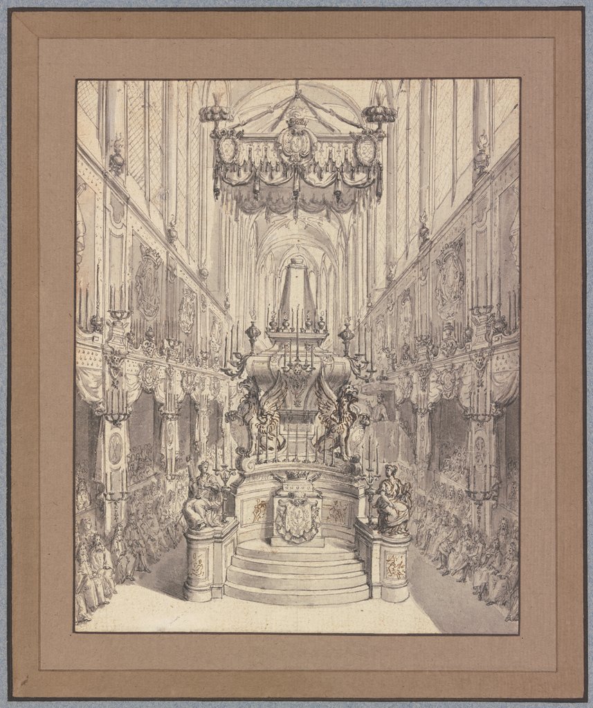 Katafalk im Chor der Pariser Kirche St. Gervais - Digitale Sammlung