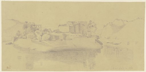 Terrasse und Palmen in Philae - Digitale Sammlung